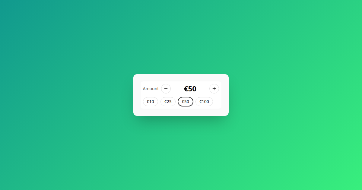 Amount Input shadcn/ui block for ChatGPT Apps | Manifest UI